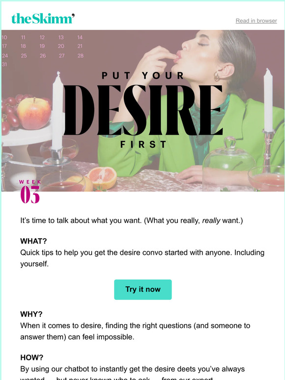 theSkimm: The desire questions you’re embarrassed to ask, answered | Milled
