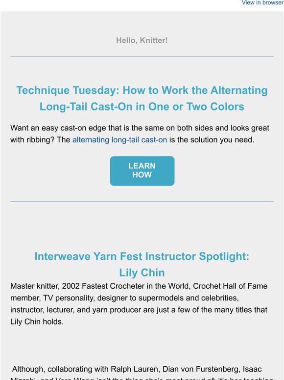 Interweave: Learn This Easy, Reversible Cast-On for Ribbing | Milled