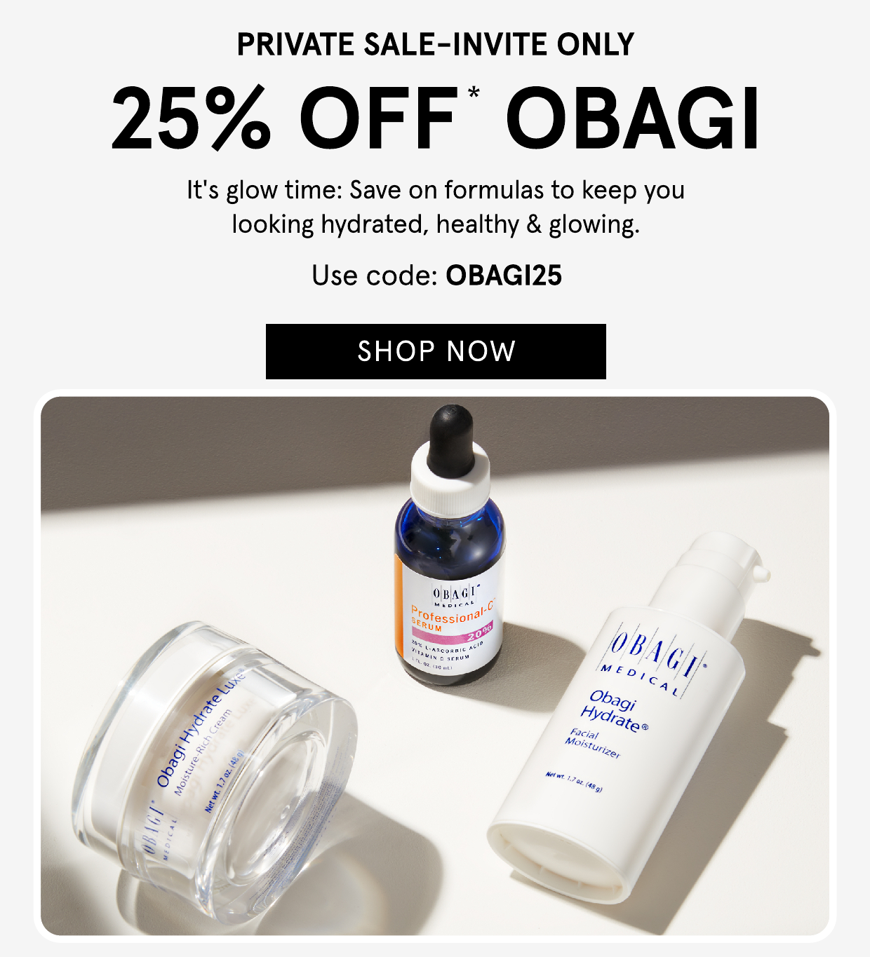 Dermstore.com: You're invited: 25% off Obagi | Milled