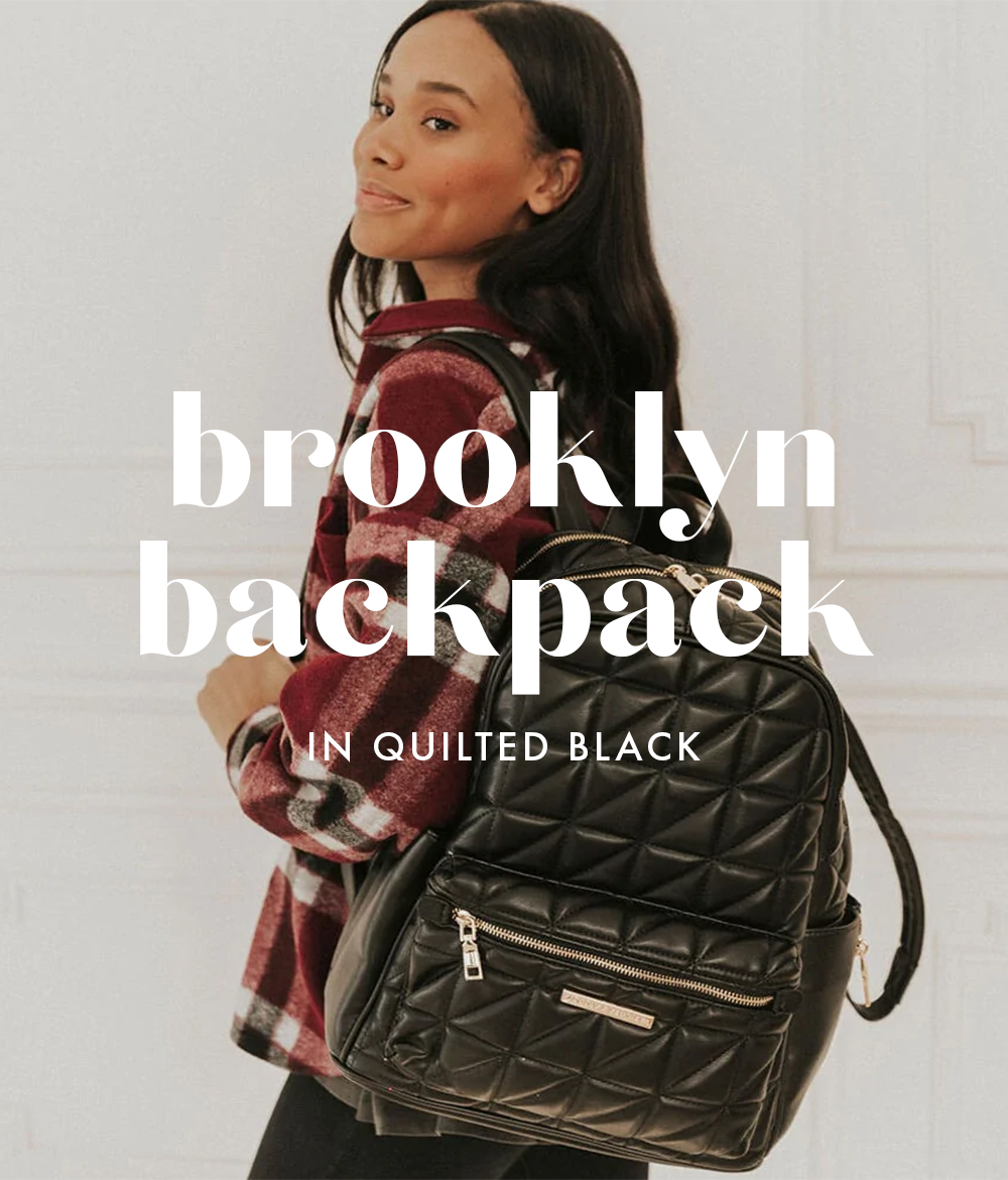 Poppy & Peonies: The Brooklyn Backpack: NOW in Quilted Black | Milled