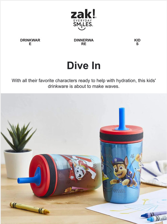 Zak Designs: Hydration help! Kids' characters are here. | Milled