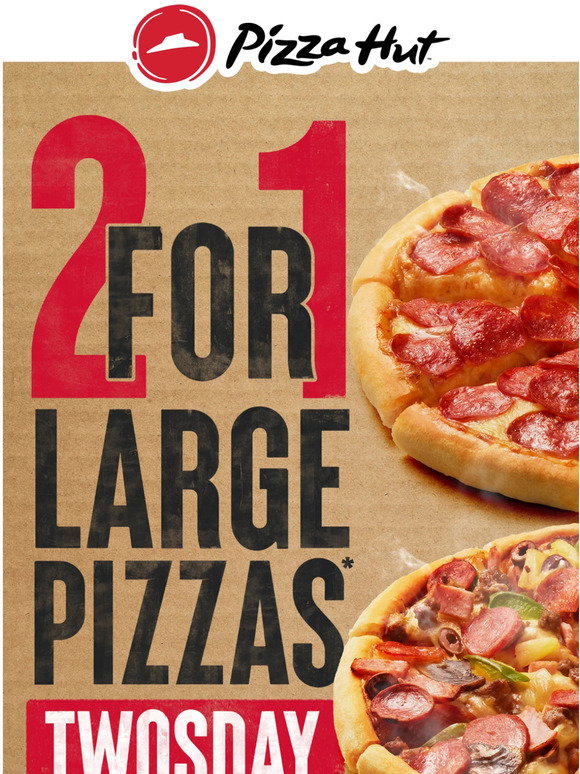 Pizza Hut: TODAY ONLY! Get 2 delicious pizzas for the price of 1! | Milled