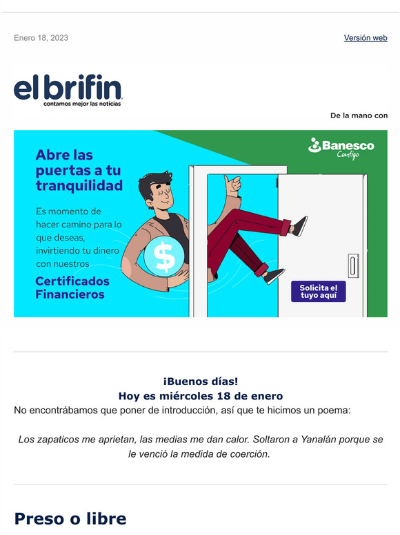 El Brifin: Vivo en una jaula de oro y como quiera es prisión | Milled