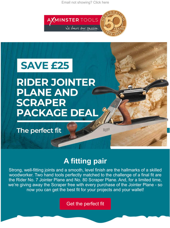 Axminster Tools: Rider Plane and Scraper package | Milled