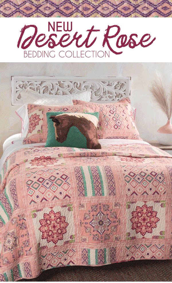 Rod's Western Palace: 🌸 Introducing the Desert Rose Quilted Bedding ...