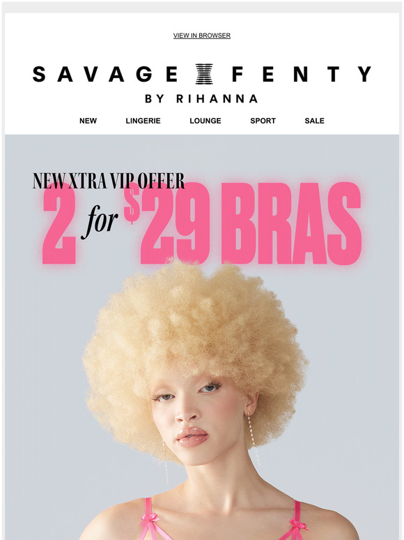 Savage X Fenty: Get 2 Bras for $29! | Milled