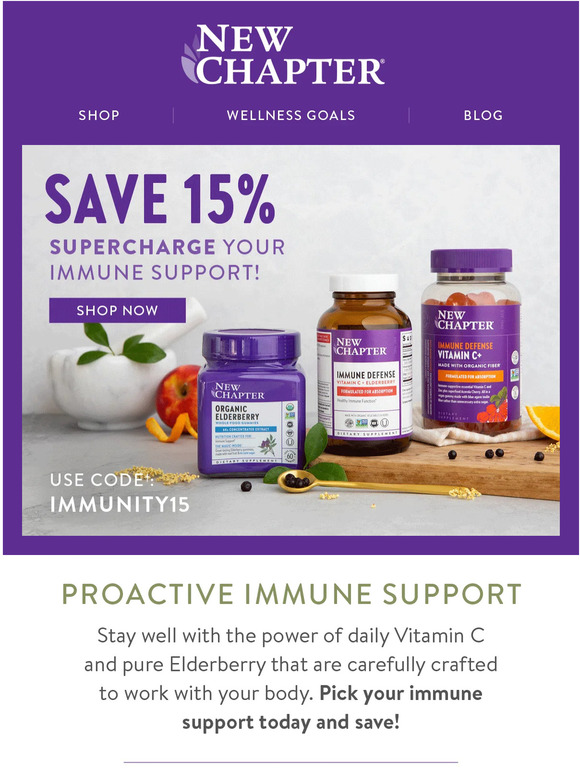 New Chapter: Last Chance! 15% Off Elderberry, Vitamin C & Zinc | Milled