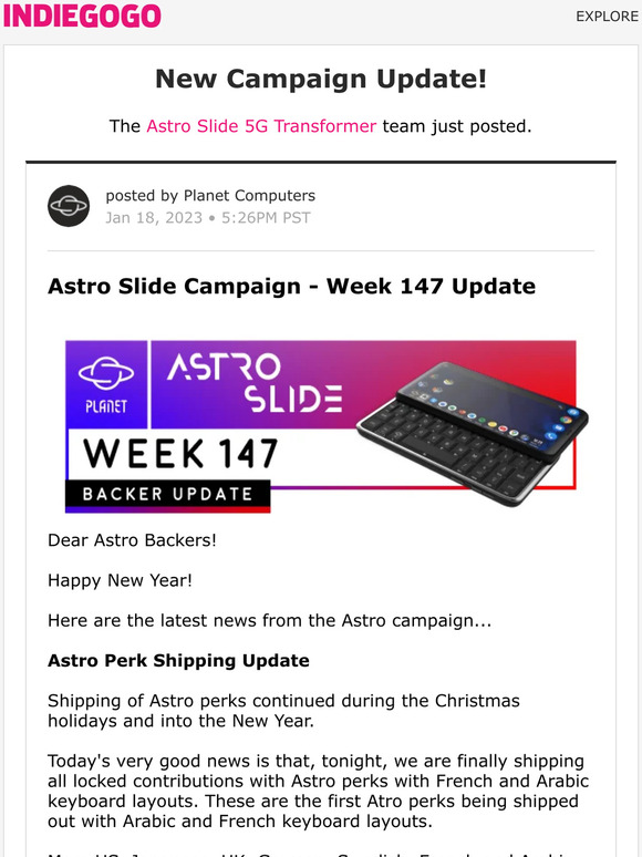 Indiegogo: 📢 Update #77 from Astro Slide 5G Transformer | Milled