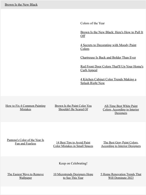 Better Homes and Gardens: Why Brown Is the New Black When It Comes to ...