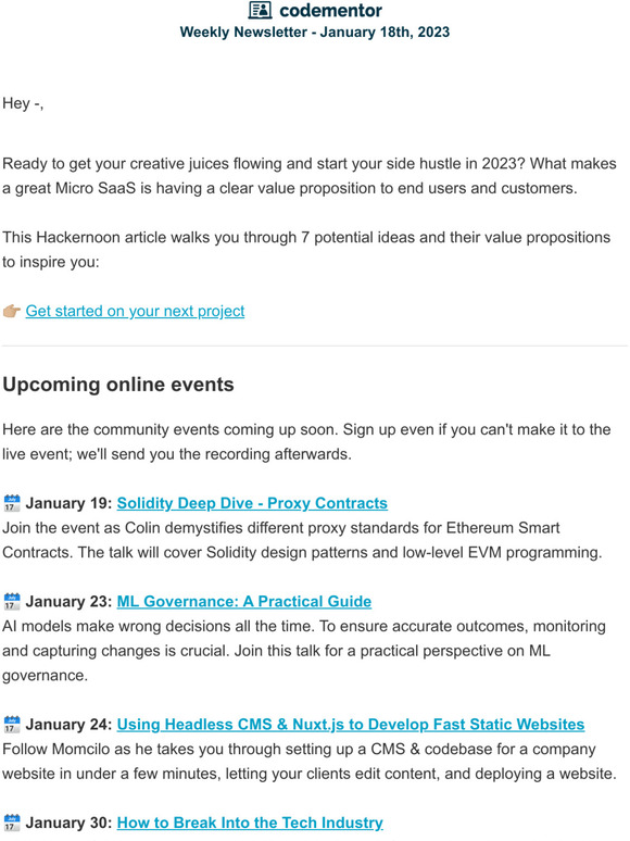 Codementor: 💰Micro SaaS Ideas for you in 2023 | Milled