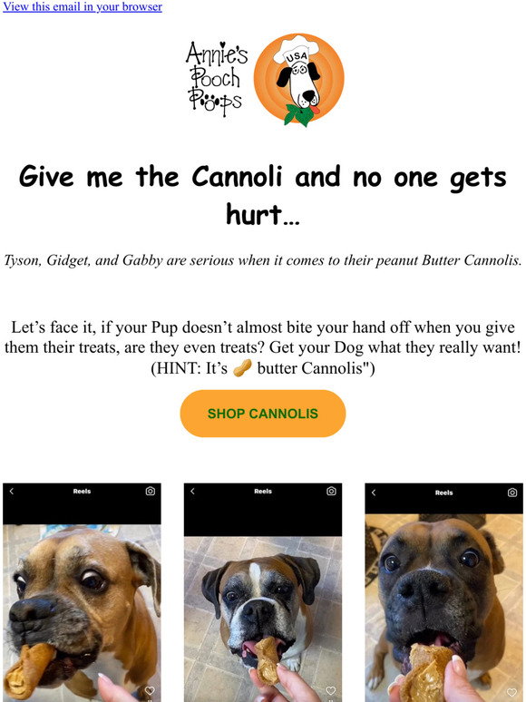 Annie's Pooch Pops: Drooling over these Cannolis | Milled
