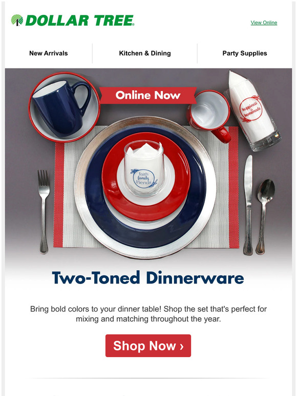 Dollar Tree: Two-Toned Dinnerware 💙 ️ | Milled