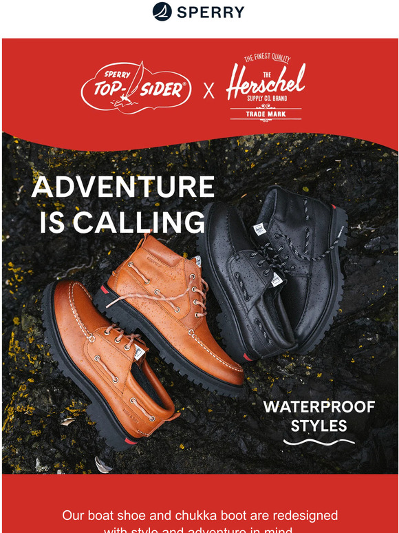Sperry: NEW Sperry x Hershel: Adventure is calling! | Milled