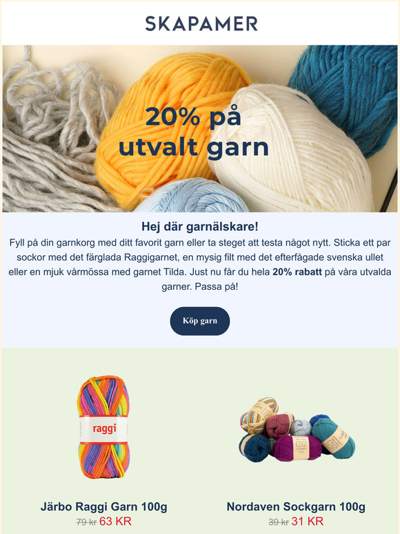 Skapamer: Tomt i garnkorgen? | Milled