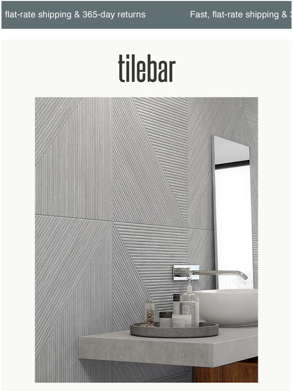 TileBar: Think big | Large-Format Wall Tile | Milled