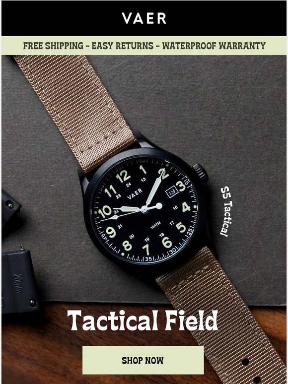 Vaer Watches: Introducing: The S3/S5 Tactical Field | Milled