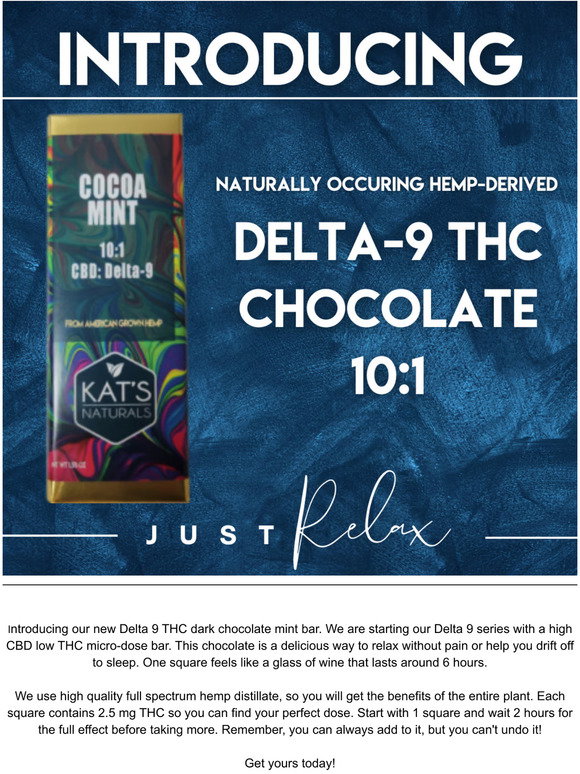Kat's Naturals: Introducing our new Delta 9 THC chocolate! | Milled