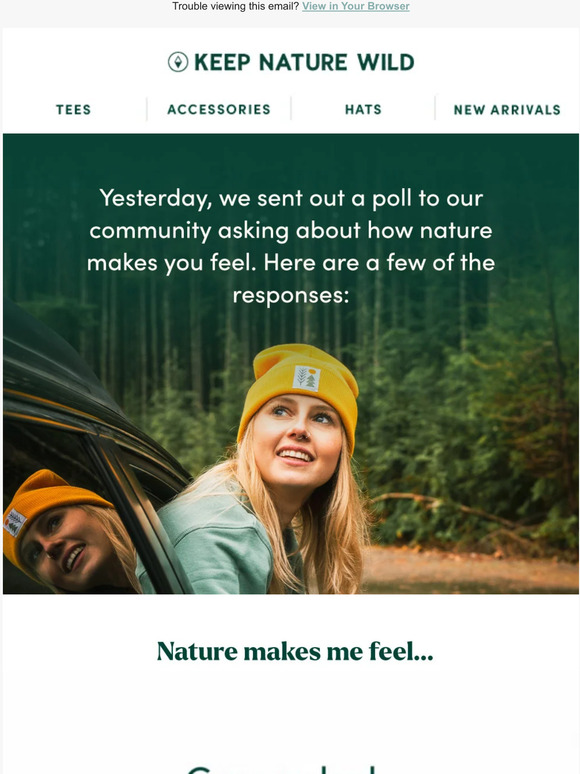 Keep Nature Wild: 🌲 How Does Nature Make You Feel? 🌲 | Milled