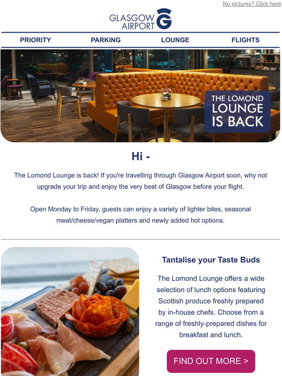 Glasgow Airport: The Lomond Lounge is back — 🥂 | Milled