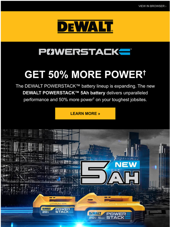 DEWALT: Get 50% More Power† | Milled