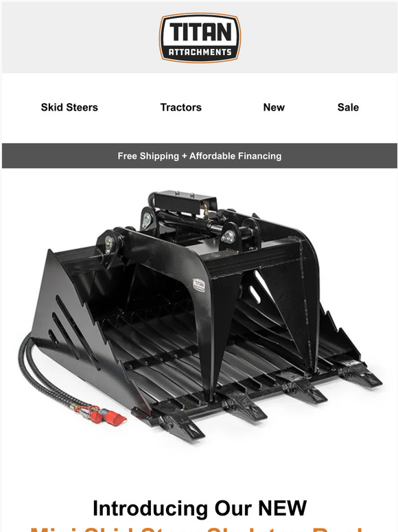 Titan: Introducing our NEW Skeleton Rock Grapple Rake | Milled