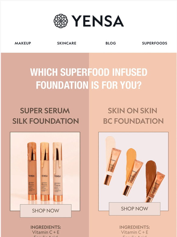 Yensa: Which Superfood infused Foundation is for you?👀 | Milled