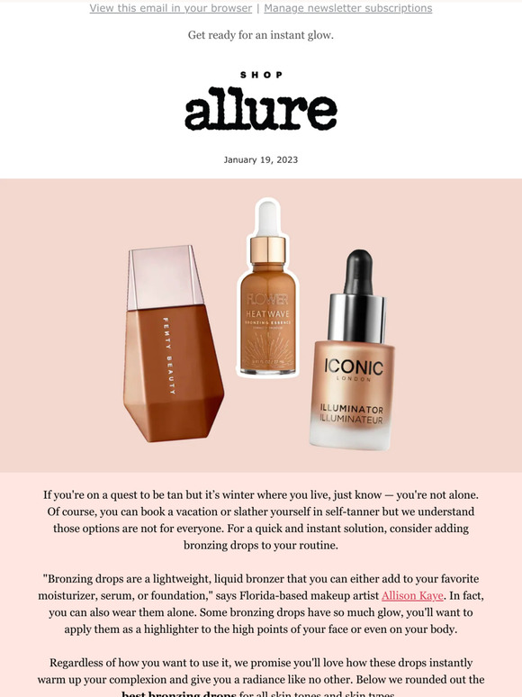 Allure: Add These Bronzing Drops to Your Favorite Moisturizer | Milled