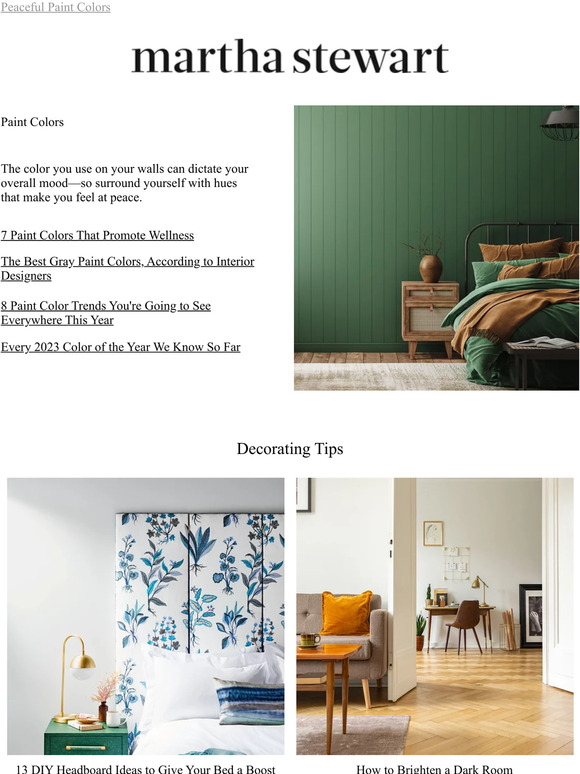 Martha Stewart: 7 Paint Colors That Promote Wellness | Milled