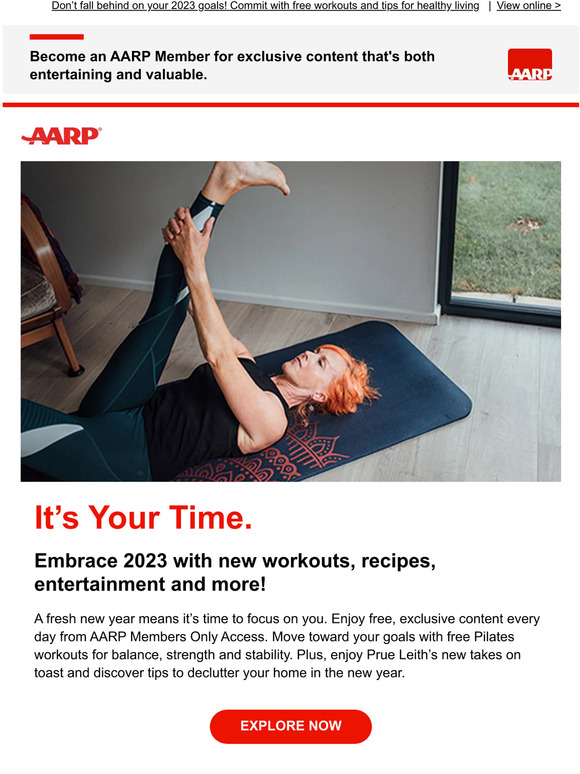 AARP: —, get moving in 2023 with Pilates for strength and stability 💪 ...