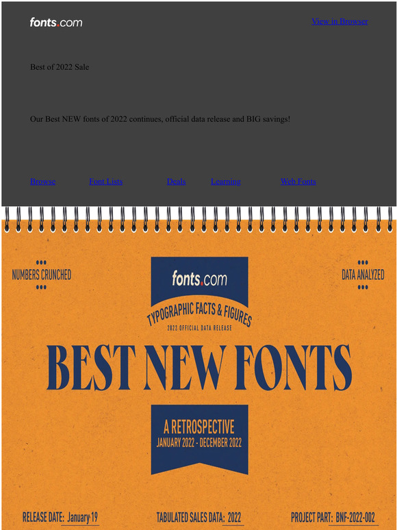 MyFonts: More from our TOP 10 Best of 2022 list | Milled