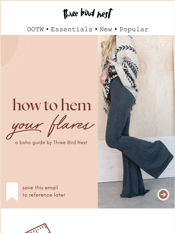 Three Bird Nest: How to hem your flares! | Milled