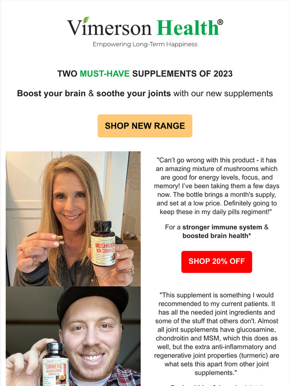 Vimerson Health: Two must-have supplements of 2023💪🙌 | Milled