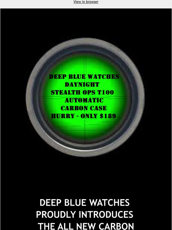 Deep Blue: Deep Blue Watches - The 'Stealth OPS' has arrived! Carbon ...