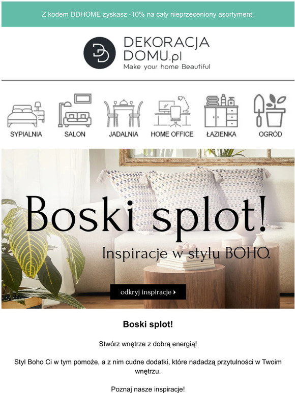 Dekoracja Domu: Boski splot! Nowoczesne inspiracje w stylu Boho. | Milled