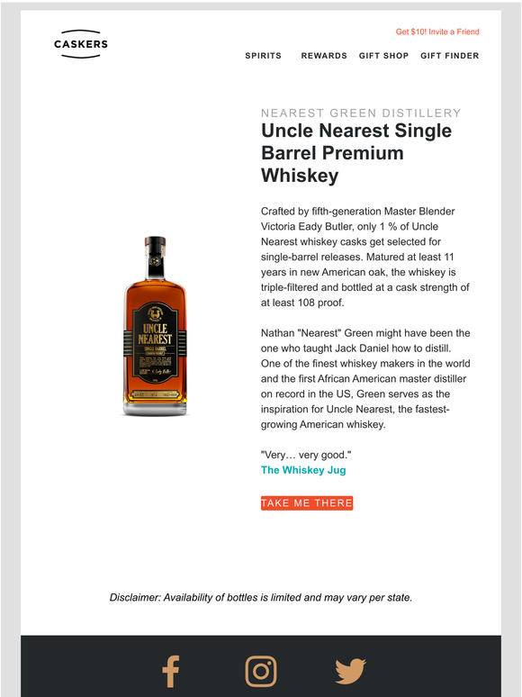 Caskers: Get Uncle Nearest Single Barrel Premium Whiskey 👉 | Milled