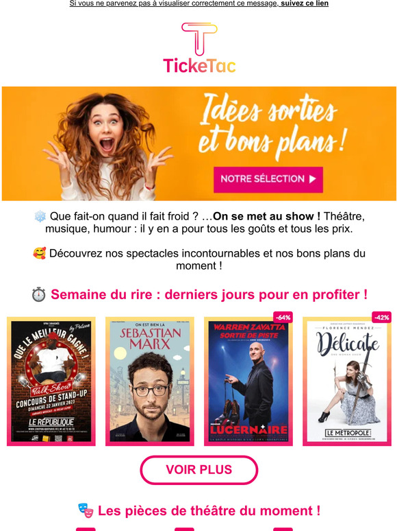 Ticketac: Les spectacles incontournables du moment ! | Milled