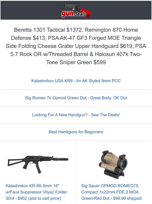 Gun.Deals: 🔥M&P9 Shield M2.0 $224, BRG9 Elite $189, M&P15 Sport II $484 ...