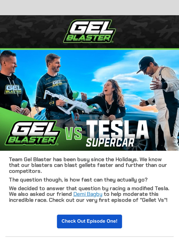 Gel Blaster: What's Faster? A Gellet or a Race Car? | Milled