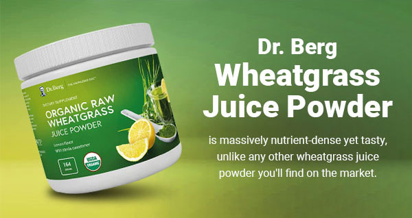 Dr Berg: Enjoy 15% OFF Wheatgrass Juice Powder Lemon today! | Milled