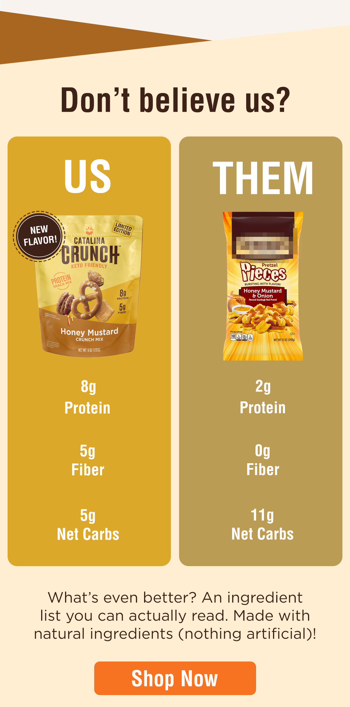 Catalina Crunch: 🍯Honey Mustard snack mix with 4X more protein!🍯 | Milled