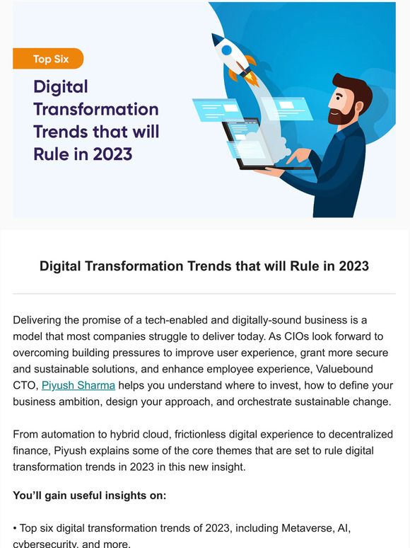 Valuebound: 2023 Digital Transformation Predictions: Top 6 Trends to ...