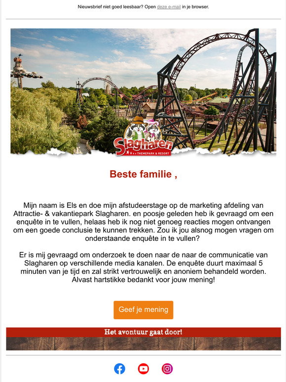 Slagharen: Herinnering: Wat vind jij van de communicatie van Slagharen ...