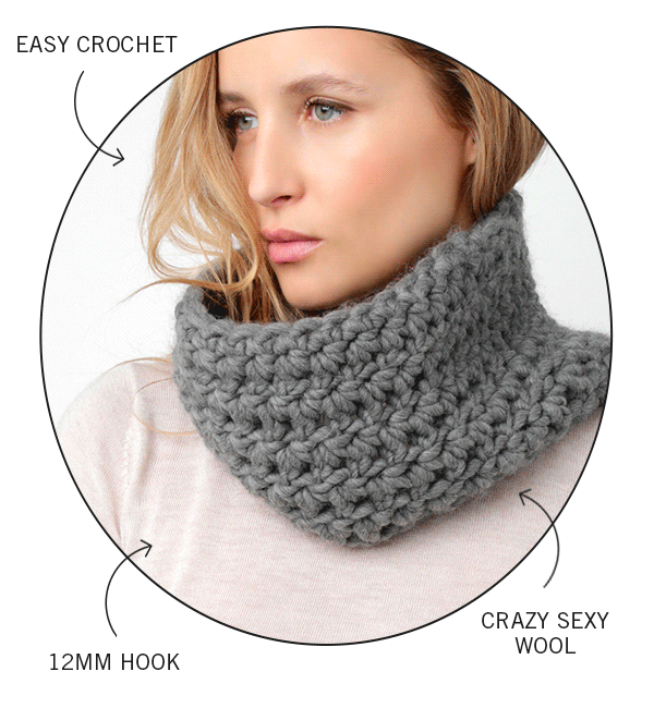 Wool and the Gang: New Free Pattern: Off The Hook Snood | Milled