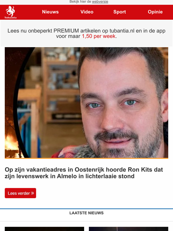 Tubantia: Op zijn vakantieadres in Oostenrijk hoorde Ron Kits dat zijn ...