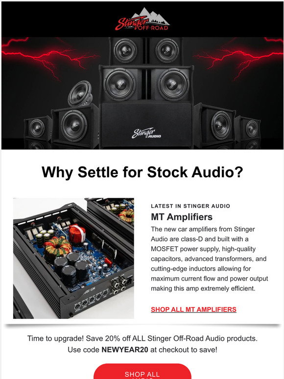 Stinger Off-Road: New Stinger Audio MX Amps And More Are 20% Off | Milled