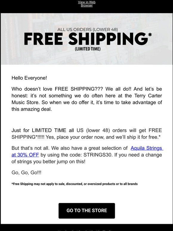 Uke Like The Pros: 2 Words We All Love: FREE SHIPPING!!! | Milled