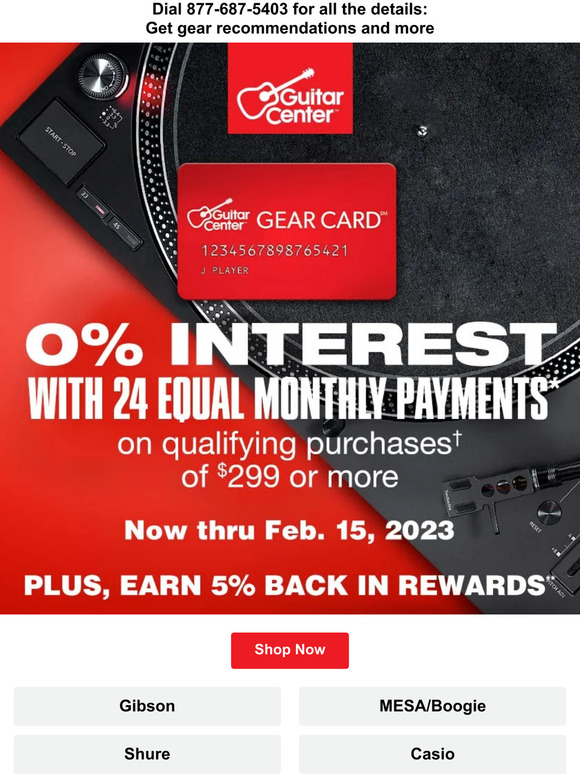 Guitar Center: Grab your Gear Card and go | Milled