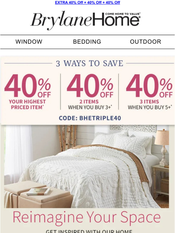 Brylane Home: You deserve it: Triple the Savings! | Milled