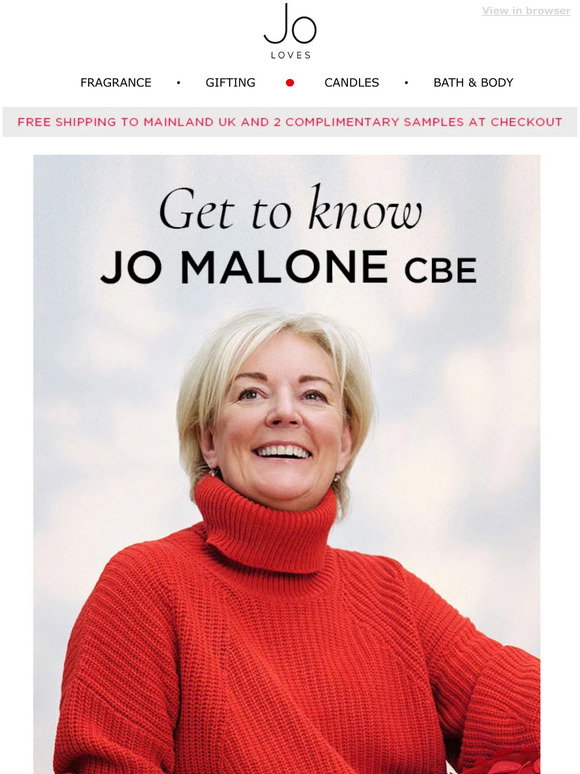 Jo Loves: Get to know Jo Malone CBE | Milled