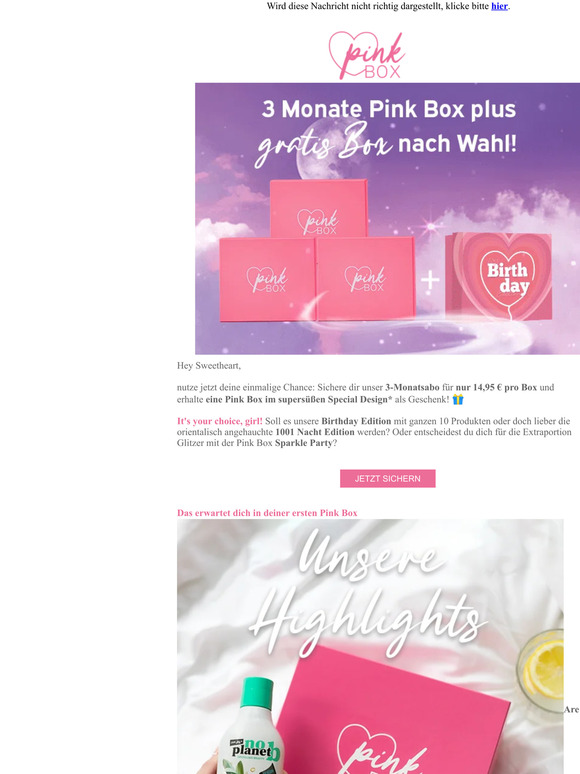 Pink Box: 3 Monate Pink Box + GRATIS Geschenk! 🎁 | Milled